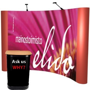 Messuseinäke Promo 4 x 3 m + tiski - Ilmetys