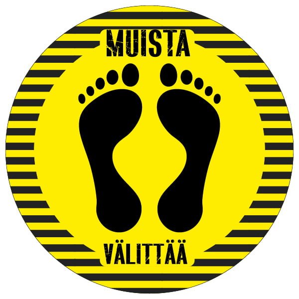 Muista välittää lattiatarra - Ilmetys